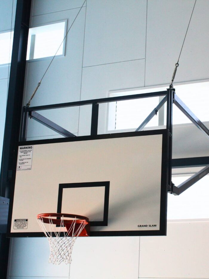 Forward-hinged Basketball System for