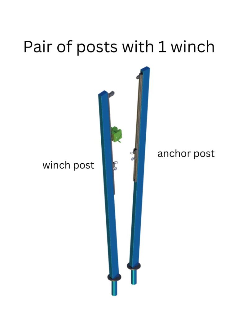 Height-adjustable volleyball post system - Grand Slam Sports Equipment