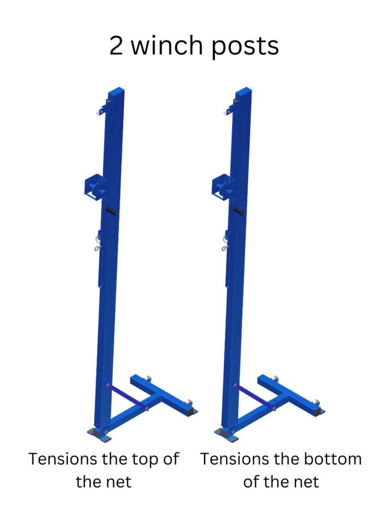 Tbase, height-adjustable volleyball post system - Grand Slam Sports ...